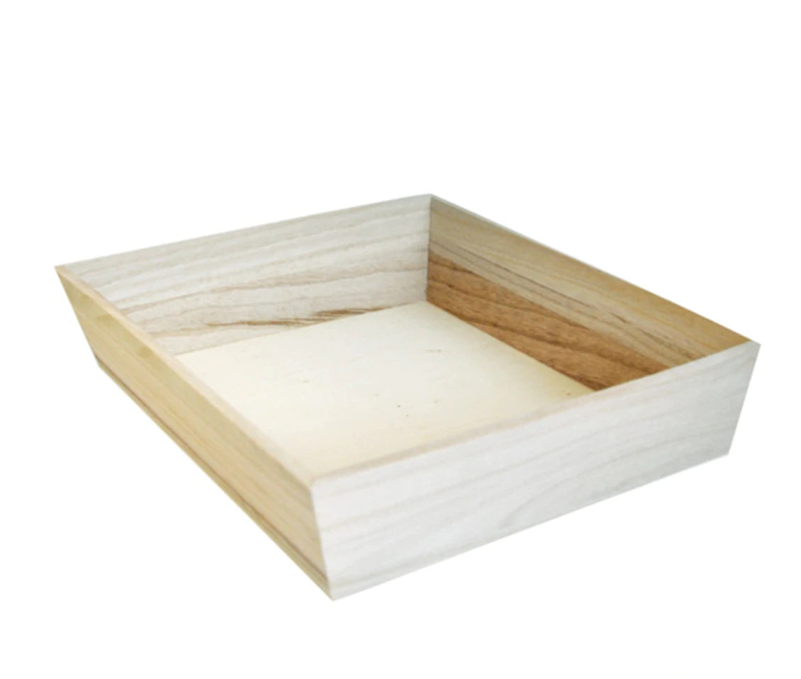 NOAH26H Heavy Duty Wooden Tray- Top: 13in x 13in Bottom:11in x 11in – Klover Sales
