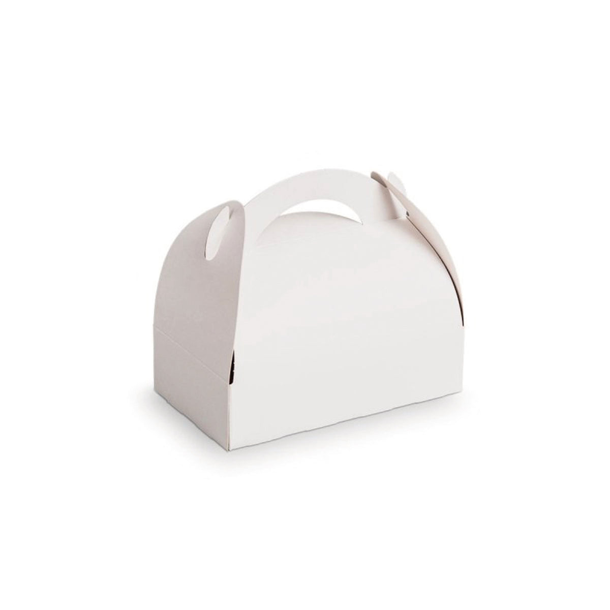 White Pastry Box With Handles- 7.09in x 6.3in – Klover Sales