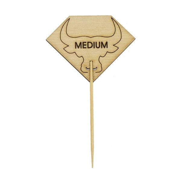 Diamond Shaped Steak Marker with Bull Head Medium – Klover Sales