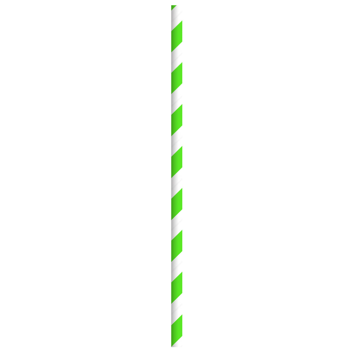 Green Striped Paper Straws Coated with Bees Wax - Individually Wrapped ...